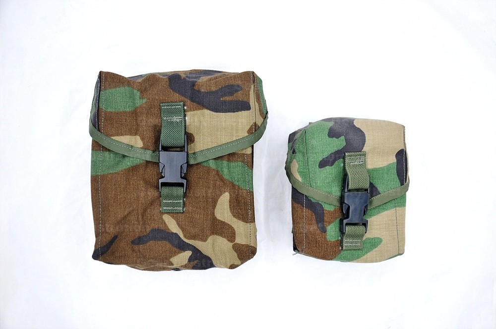 ARMY MULTICAM SAW GUNNER POUCH SET, 100 & 200 ROUND MOLLE POUCHES